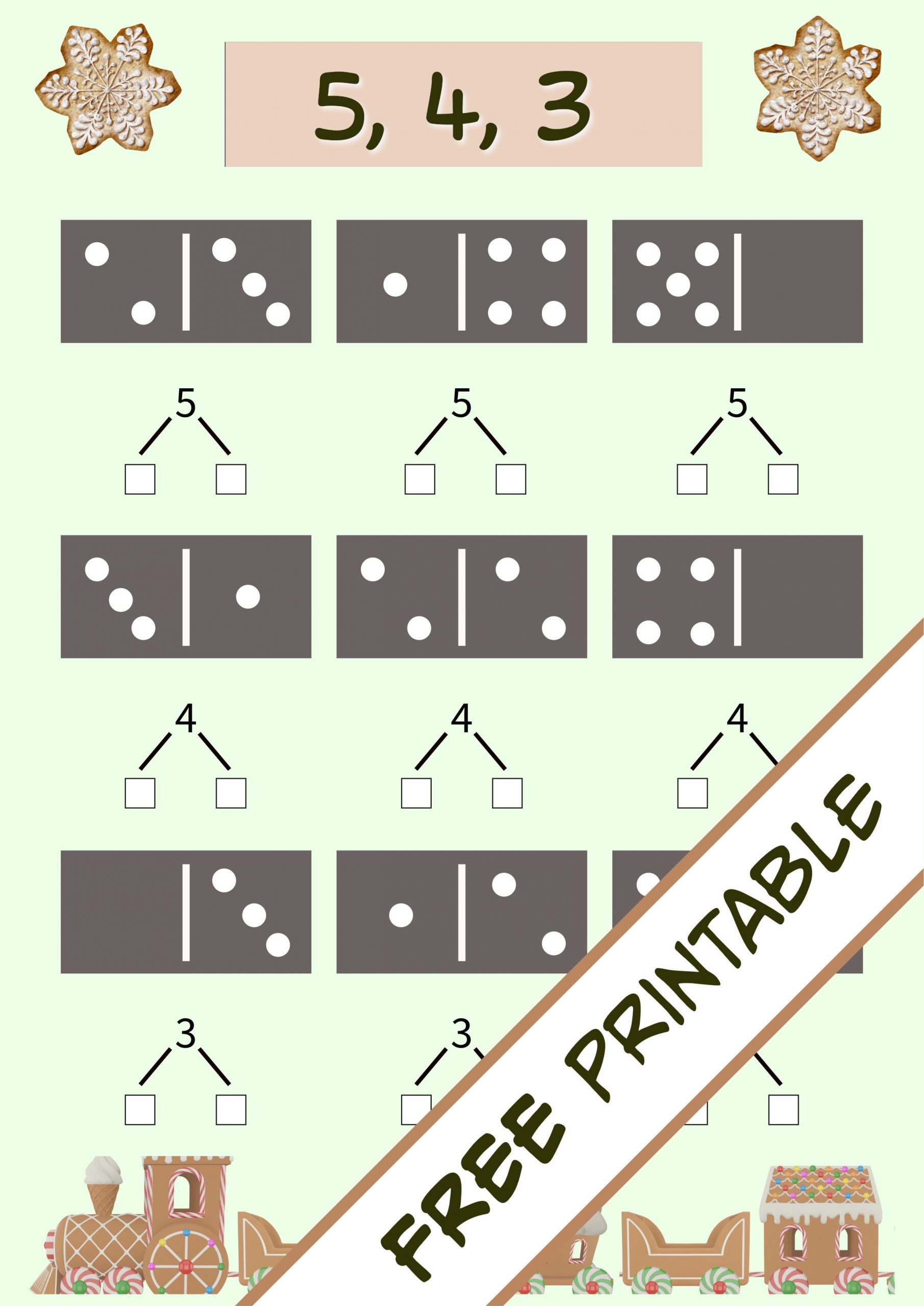 Breaking Numbers with Dominoes – 1st Grade Math Worksheet (Up to 5 ...
