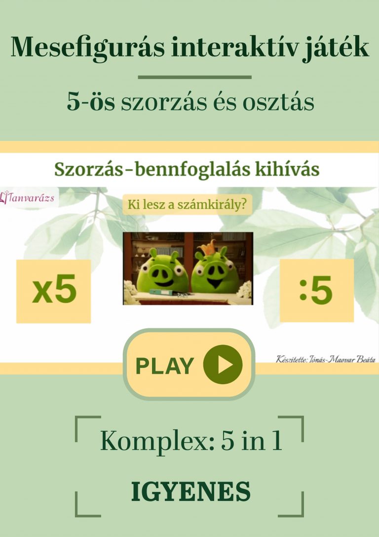 Interaktív játék az 5-ös szorzás és osztás gyakorlásához – 5 online ... Interaktív játék az 5-ös szorzás és osztás gyakorlásához – 5 online ...