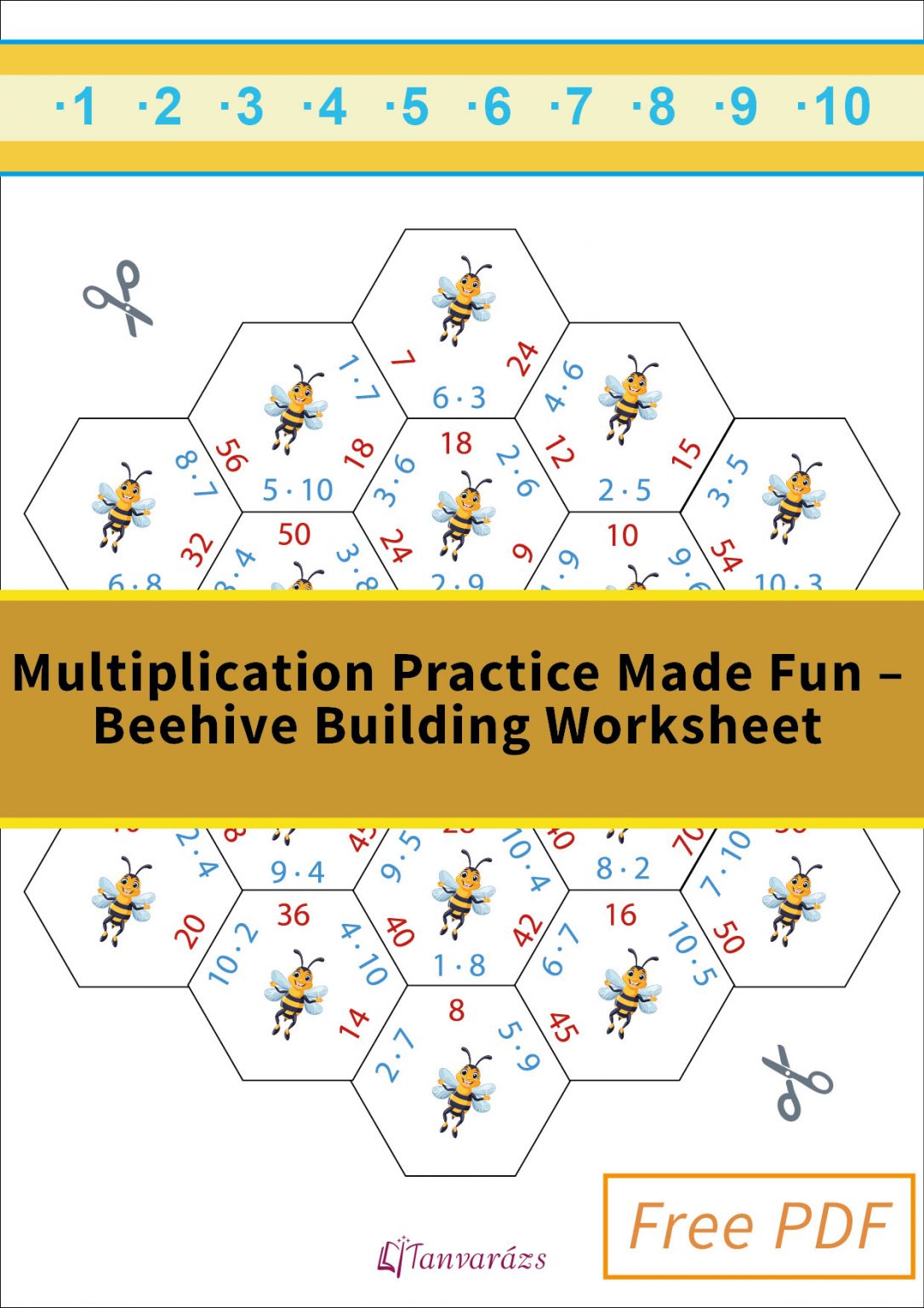 Multiplication Practice Made Fun – Beehive Building
